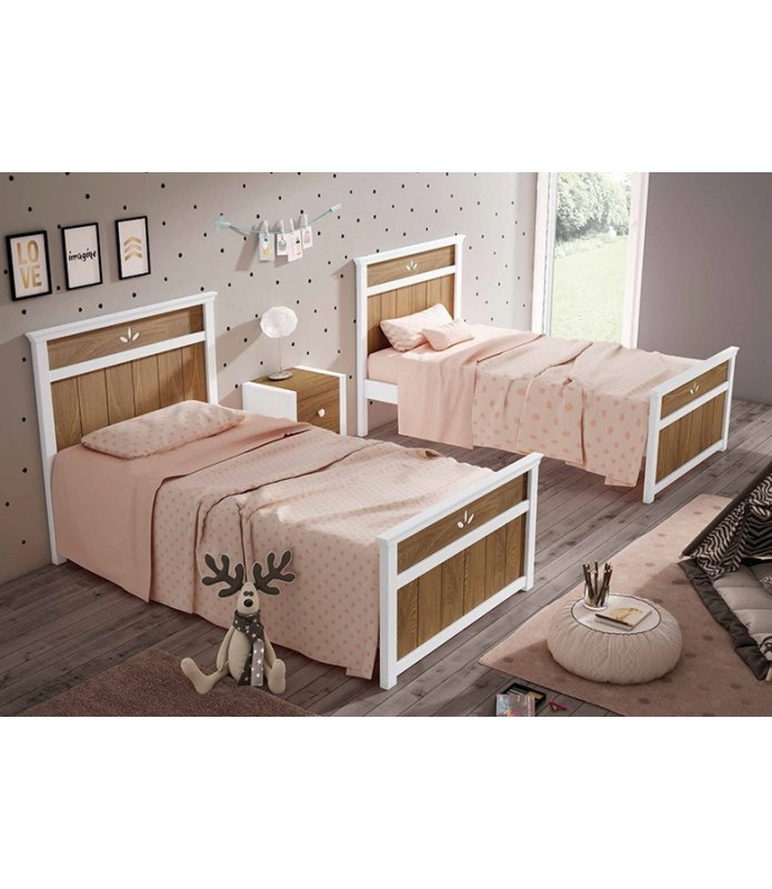Cama Juvenil para Habitación Rústica Colonial | muebles.tienda